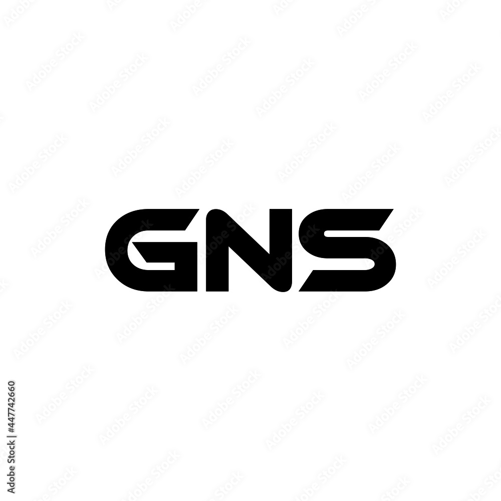 GNS letter logo design with white background in illustrator, vector ...