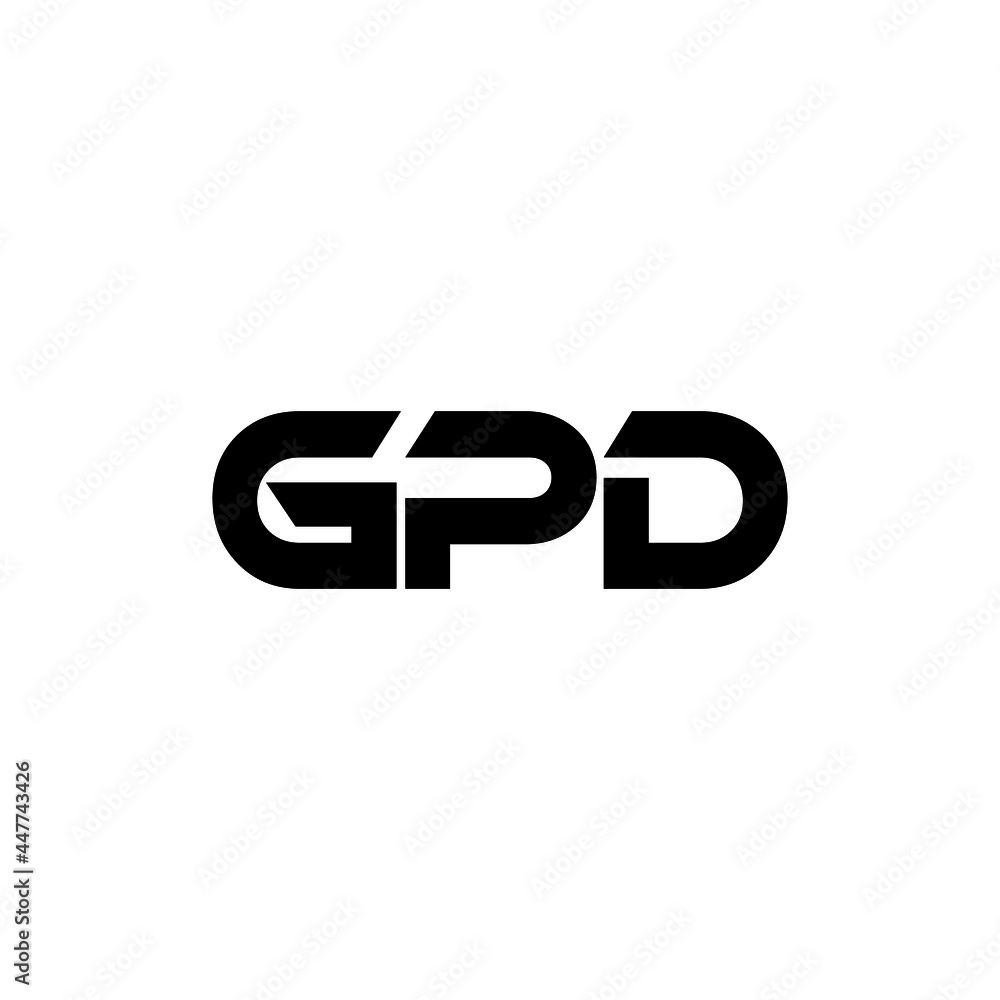 GPD letter logo design with white background in illustrator, vector ...