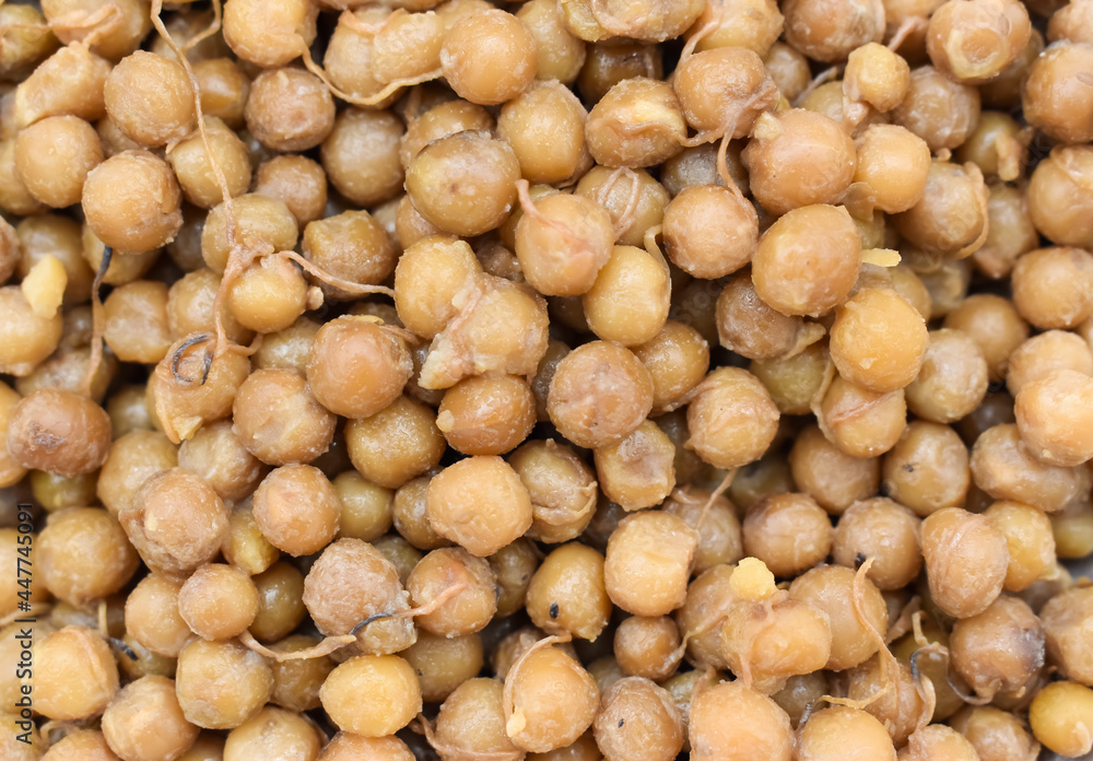 Southeast Asian, Myanmar traditional cooked yellow peas with oil ...