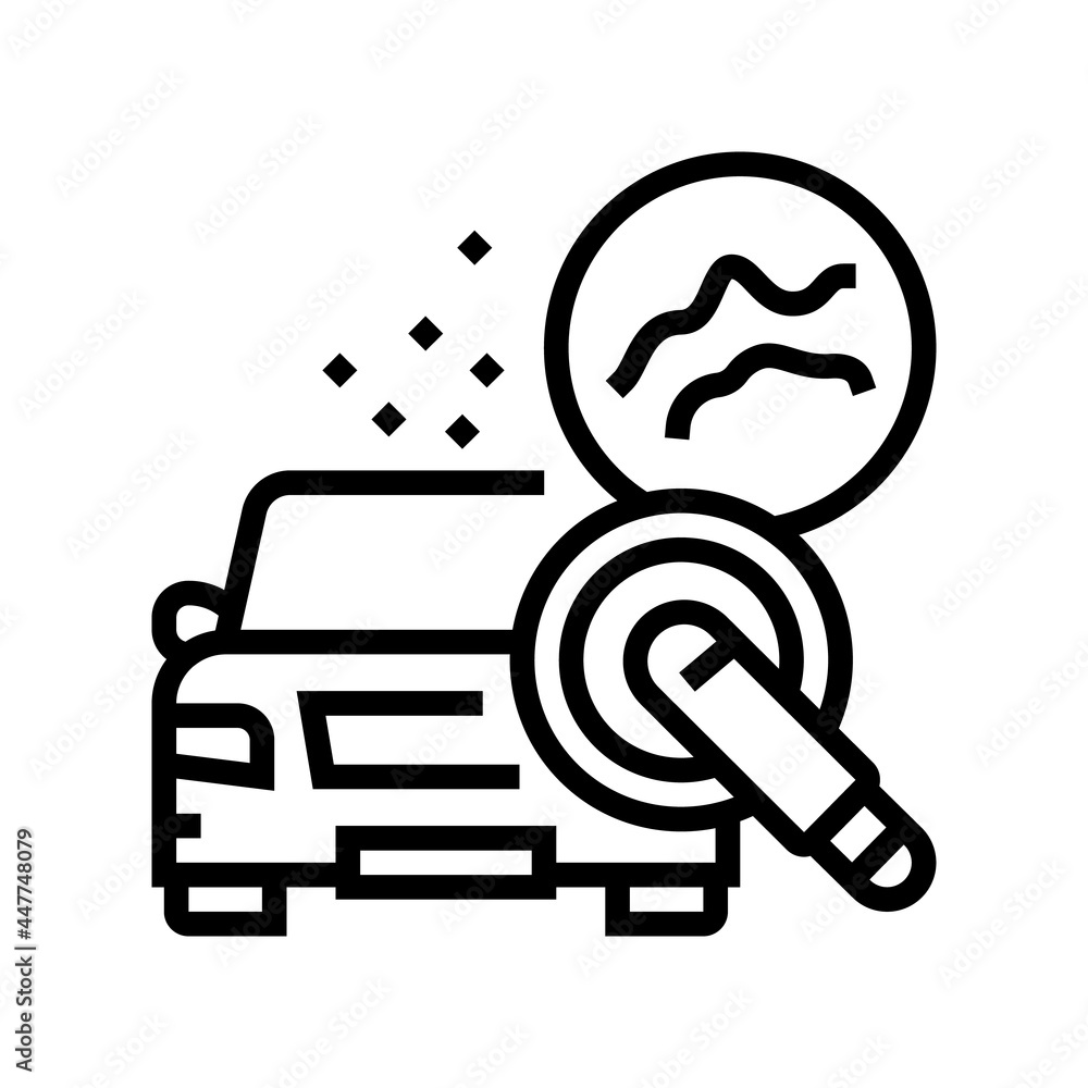 scuff mark and minor scratch buffing line icon vector. scuff mark and ...