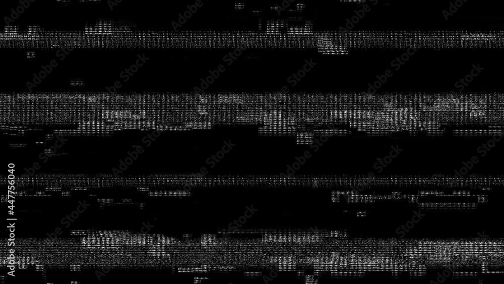 Glitch TV Static Noise Distorted Signal Problems Loop Animation. noise ...