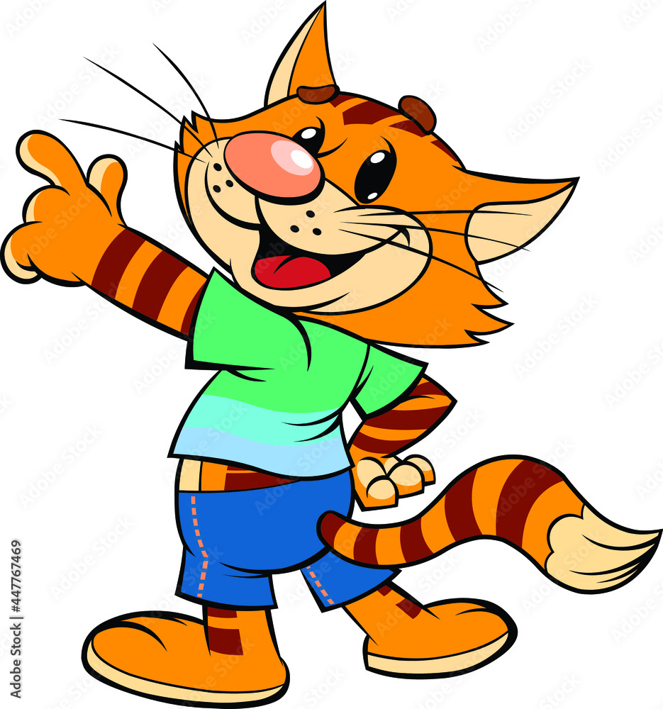 Smiling Cat Clipart Cartoon