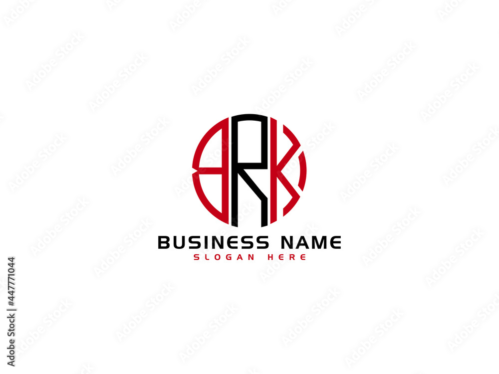 Letter BRK Logo Icon Vector Image Design For New Business Stock Vector ...