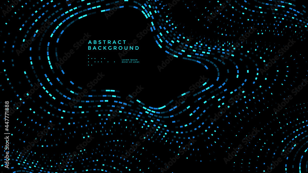 Abstract data technology background. Modern colorful mosaic wave poster ...