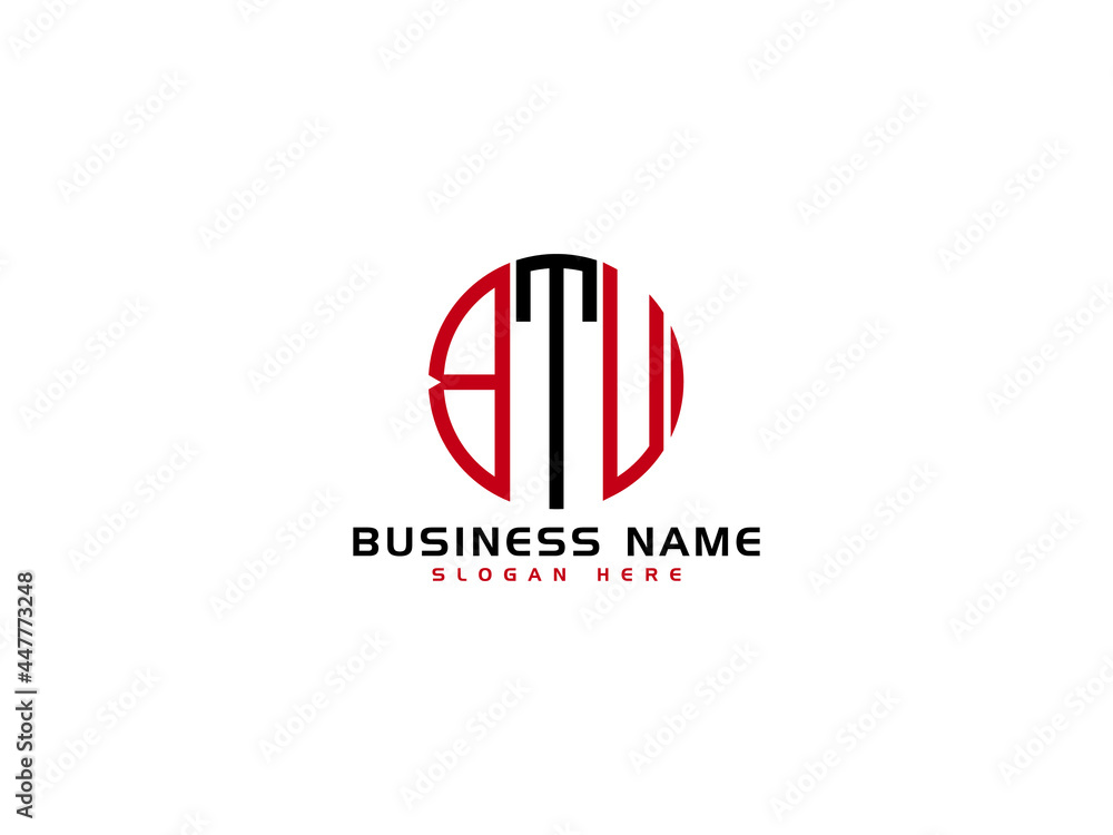 Letter BTU Logo Icon Vector Image Design For New Business Stock Vector ...