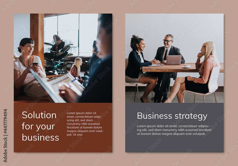 Business Meeting Poster Layout Stock Template | Adobe Stock