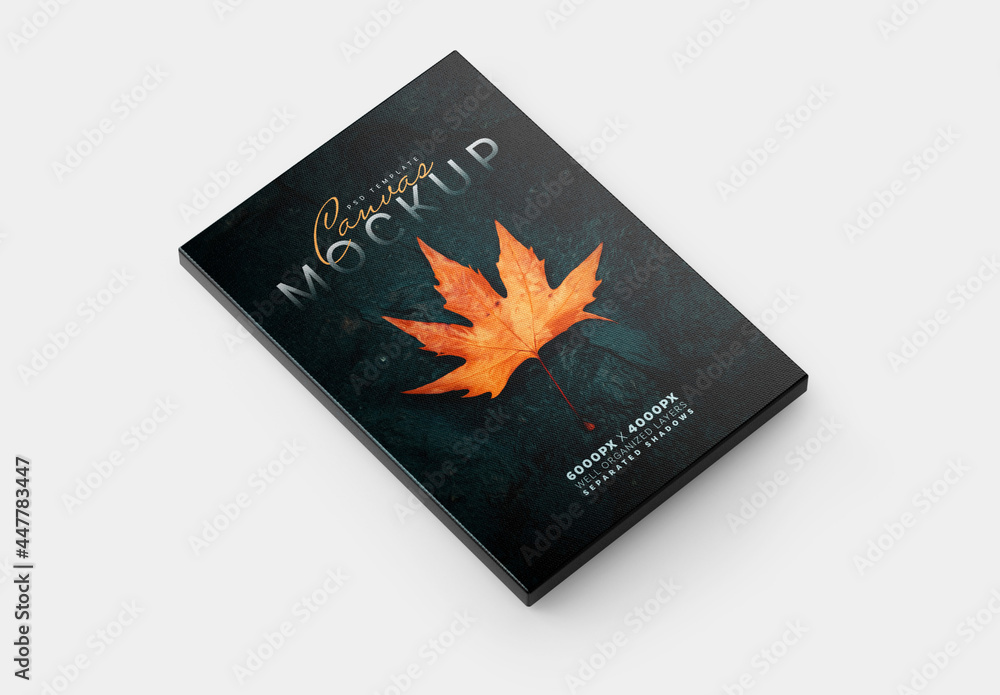 Portrait Canvas Mockup Stock Template | Adobe Stock