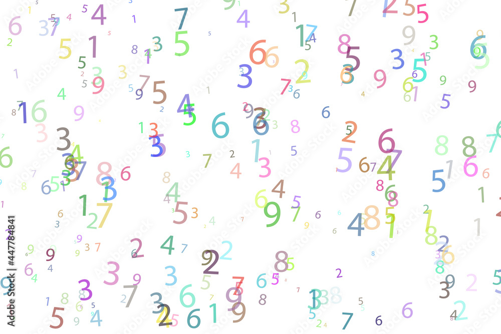 colorful numbers counter design art Stock Illustration | Adobe Stock