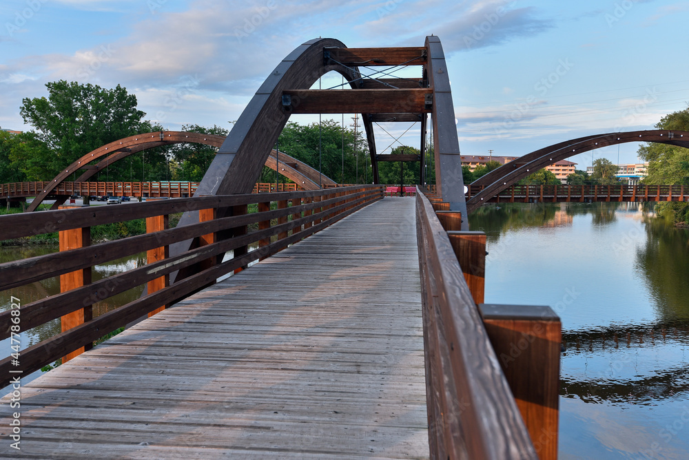 The Tridge a bridge that conects a three parts of Midland, Michigan ...