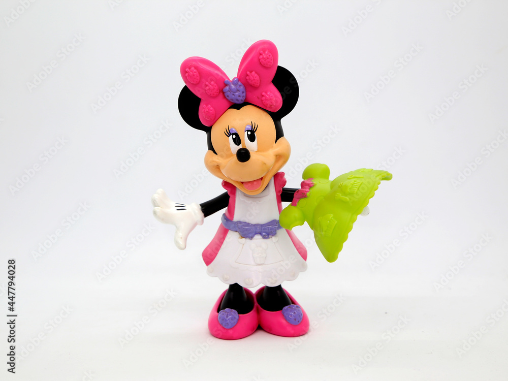 Minnie Mouse with dress to change clothes. Toy. Cartoon characters from ...