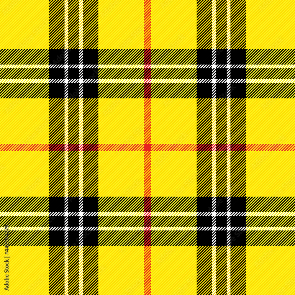 Tartan plaid. Scottish pattern in yellow and black cage. Scottish cage ...