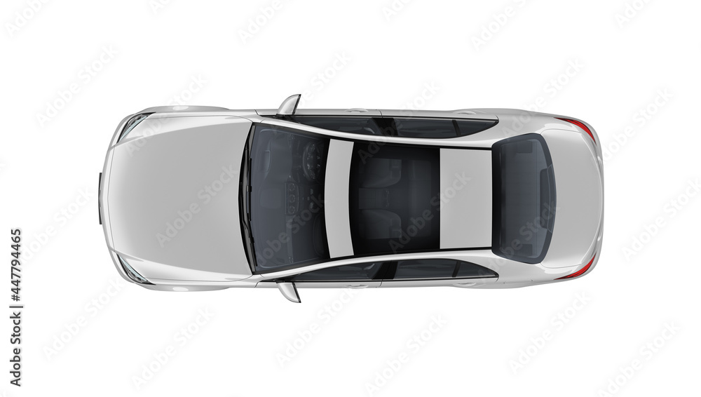 sedan car top view isolated on white background 3d render Photos ...