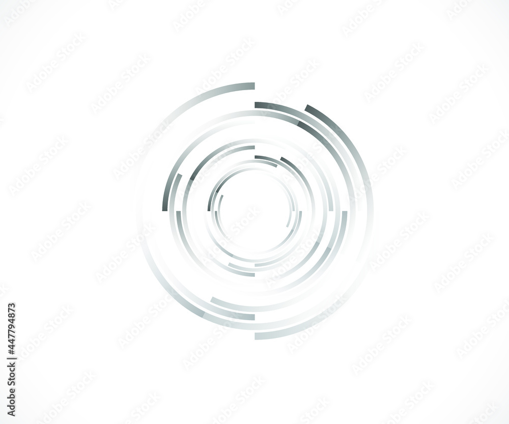 Abstract Lines in Circle Form, Design element, Geometric shape, Striped ...