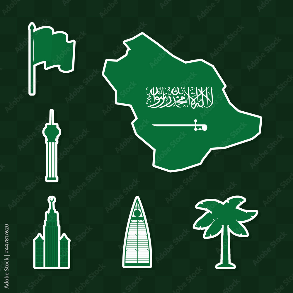 Saudi arabia icon set Stock Vector | Adobe Stock