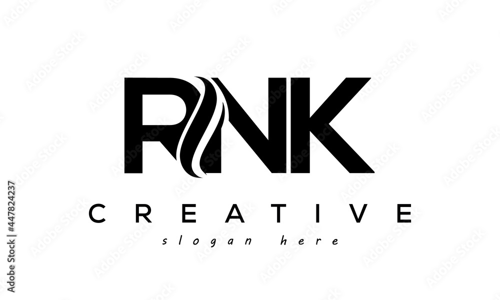 Letter RNK creative logo design vector Stock Vector | Adobe Stock