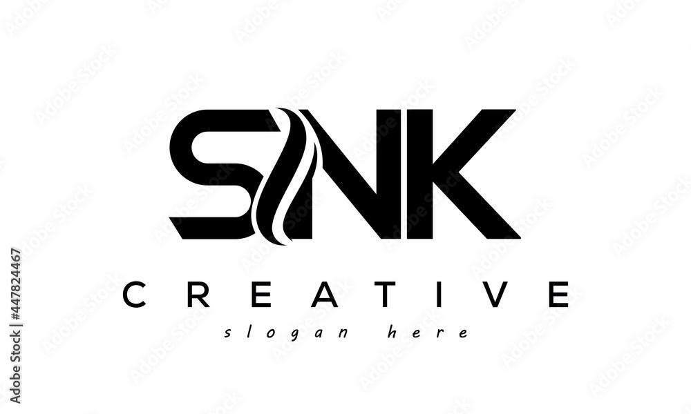 Letter SNK creative logo design vector Stock Vector | Adobe Stock