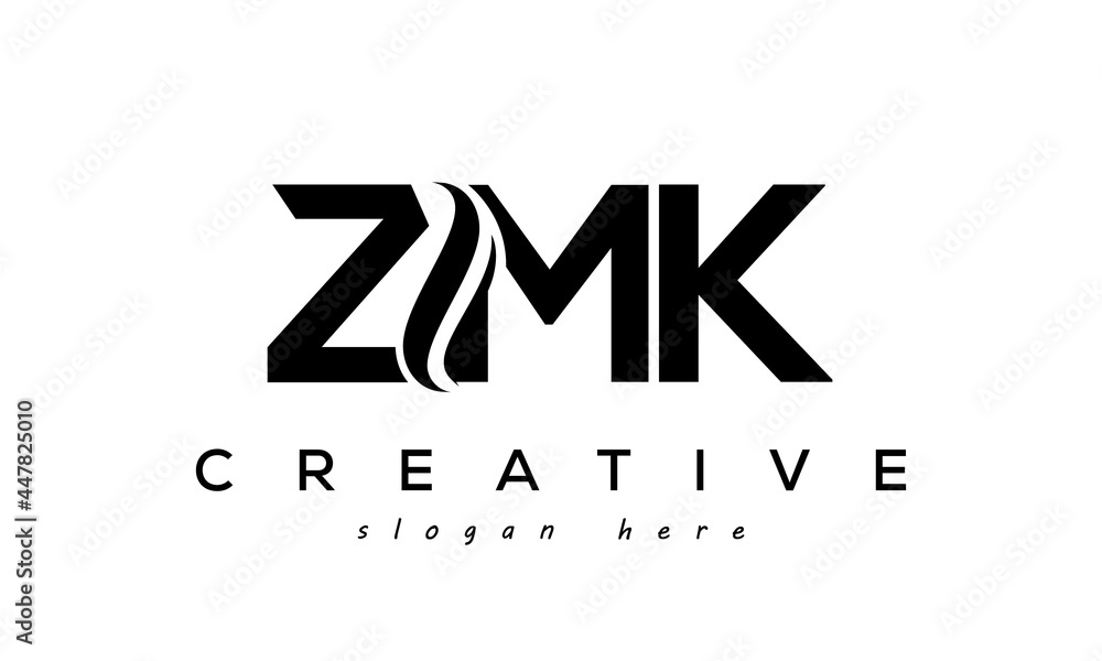 Letter ZMK creative logo design vector Stock Vector | Adobe Stock