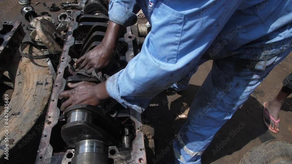 24th may 2021, Lagos Nigeria: Africa local Mechanic Is Checking and ...