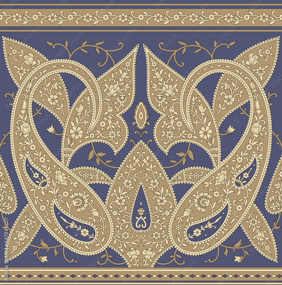 traditional border design motif background Stock Illustration | Adobe Stock