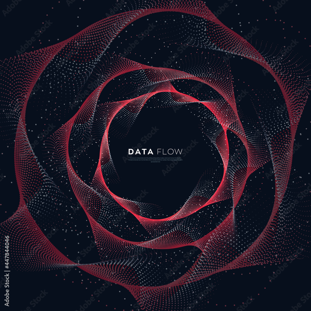 Vektorová grafika „Evolution of data. Vector explosion motion dot lines ...