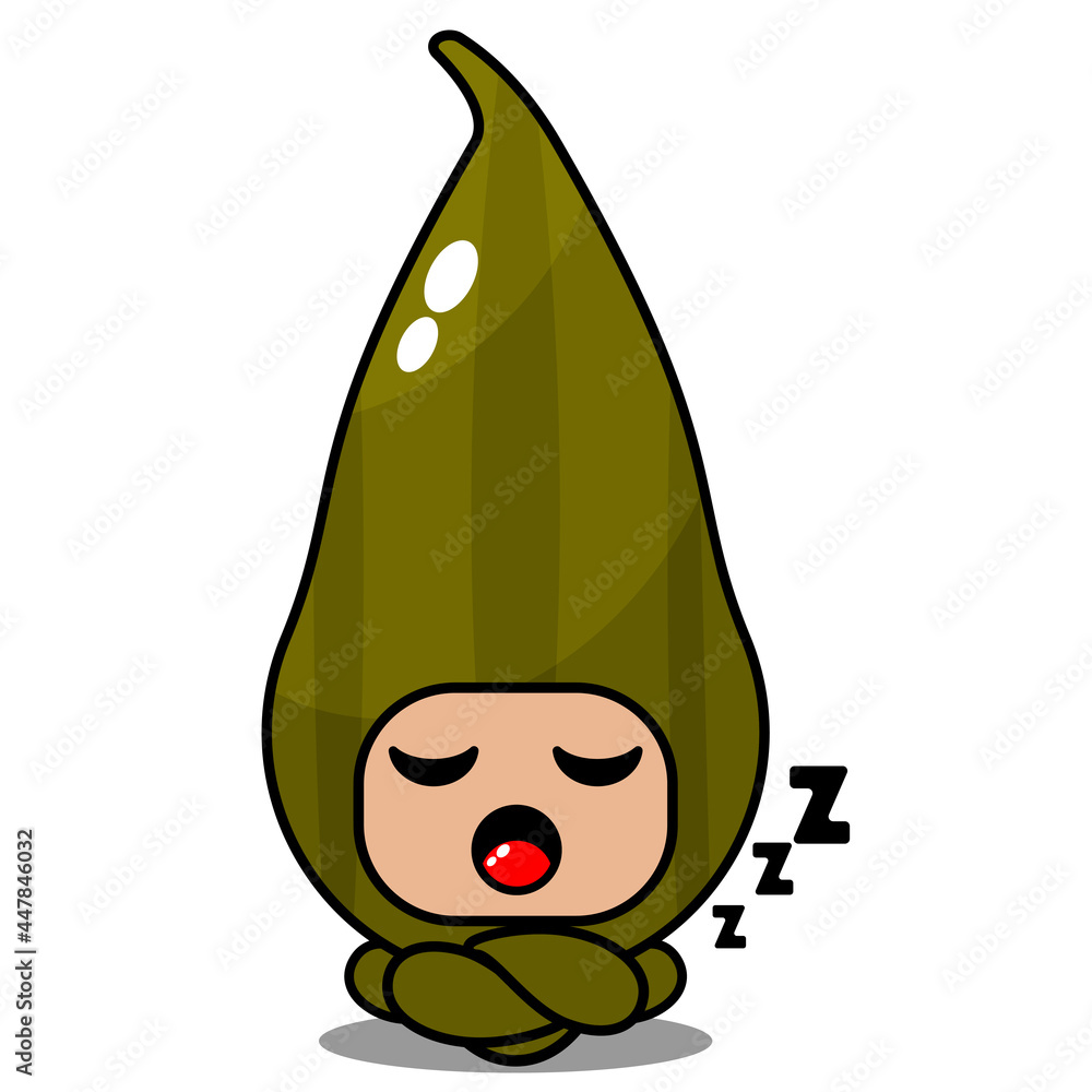 simple cute cardamom spice mascot costume vector cartoon character ...