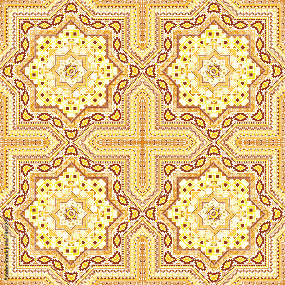 Delicate moroccan zellige tile seamless ornament. Geometric texture ...