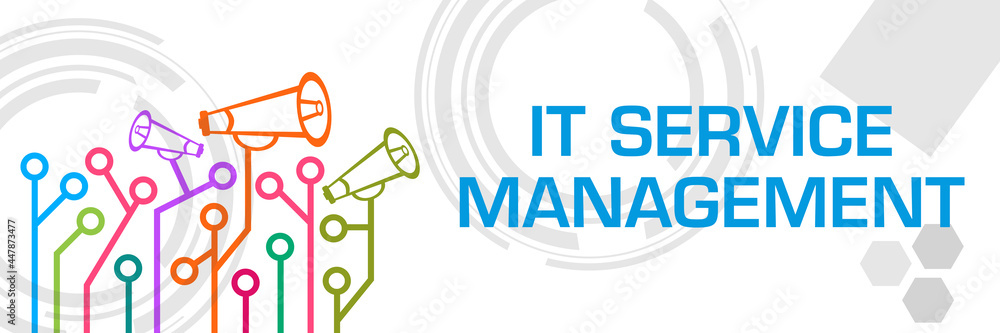IT Service Management Circuit Loudspeaker Colorful Left Right ...