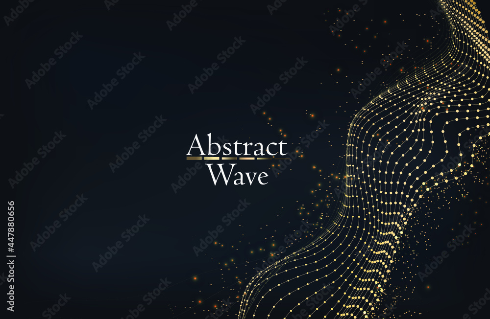 Abstract Music background. Big Data Particle Flow Visualisation ...