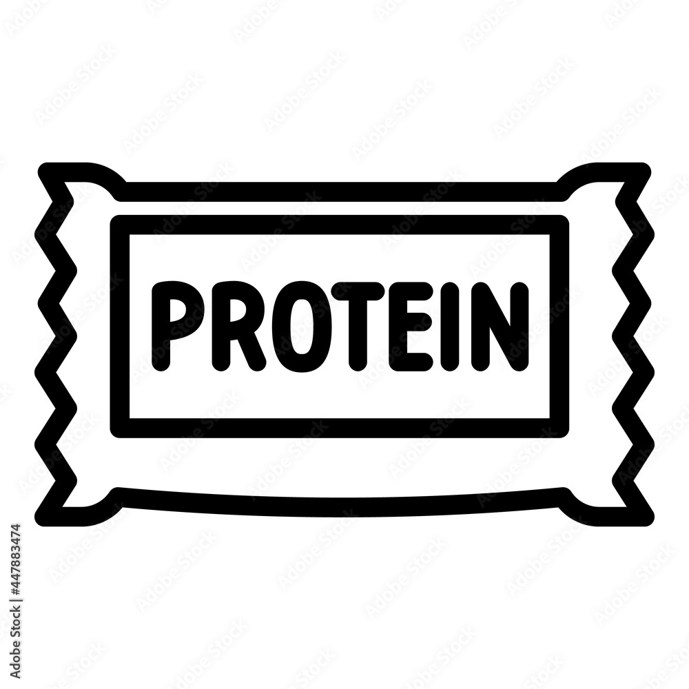 Protein bar icon. Outline Protein bar vector icon for web design ...