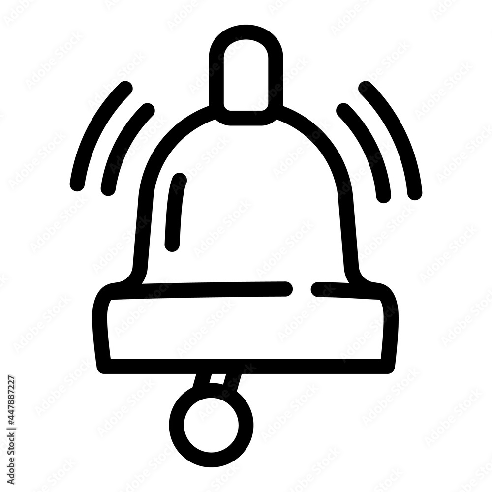 Boxing bell icon. Outline Boxing bell vector icon for web design ...