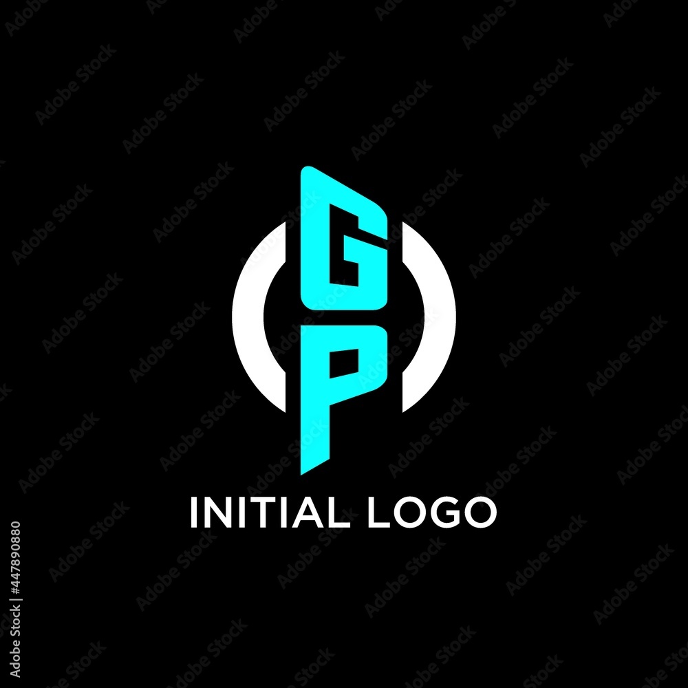 GP circle monogram logo Stock Vector | Adobe Stock