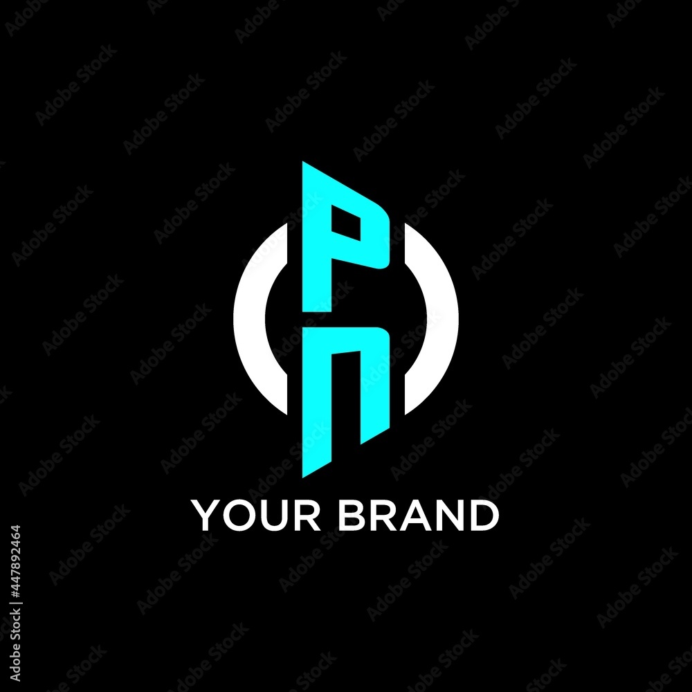 PN circle monogram logo Stock Vector | Adobe Stock