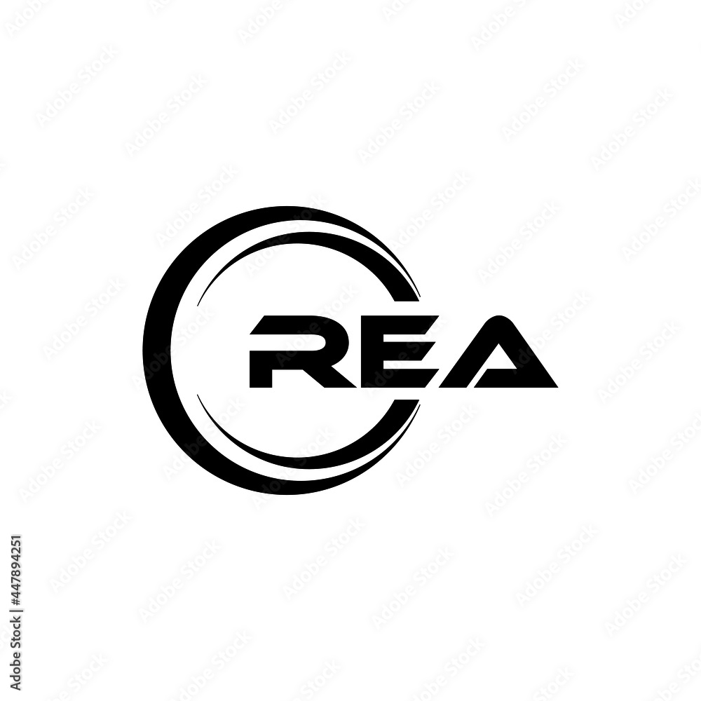 Vecteur Stock REA letter logo design with white background in ...