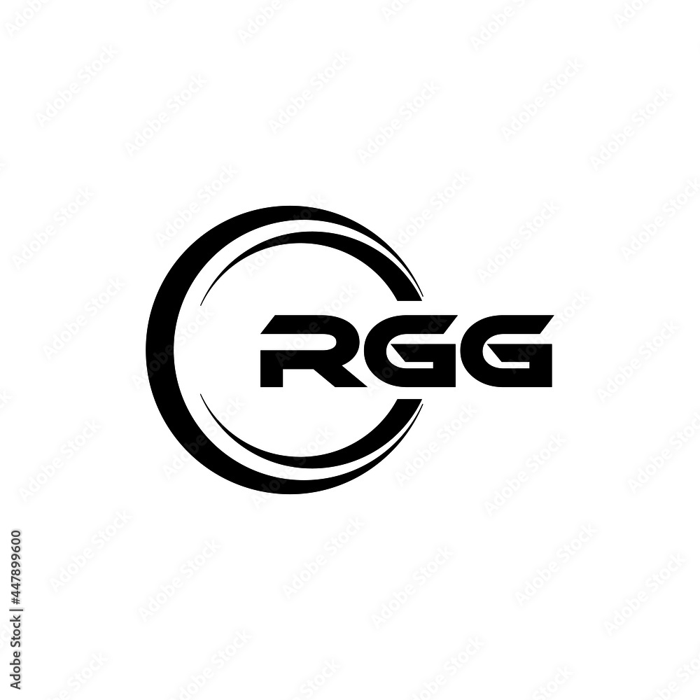 RGG letter logo design with white background in illustrator, vector ...