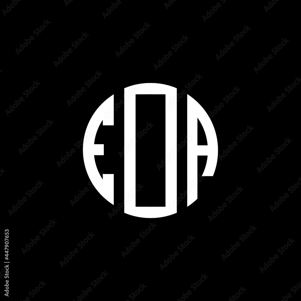 EDA letter logo design. EDA letter in circle shape. EDA Creative three ...