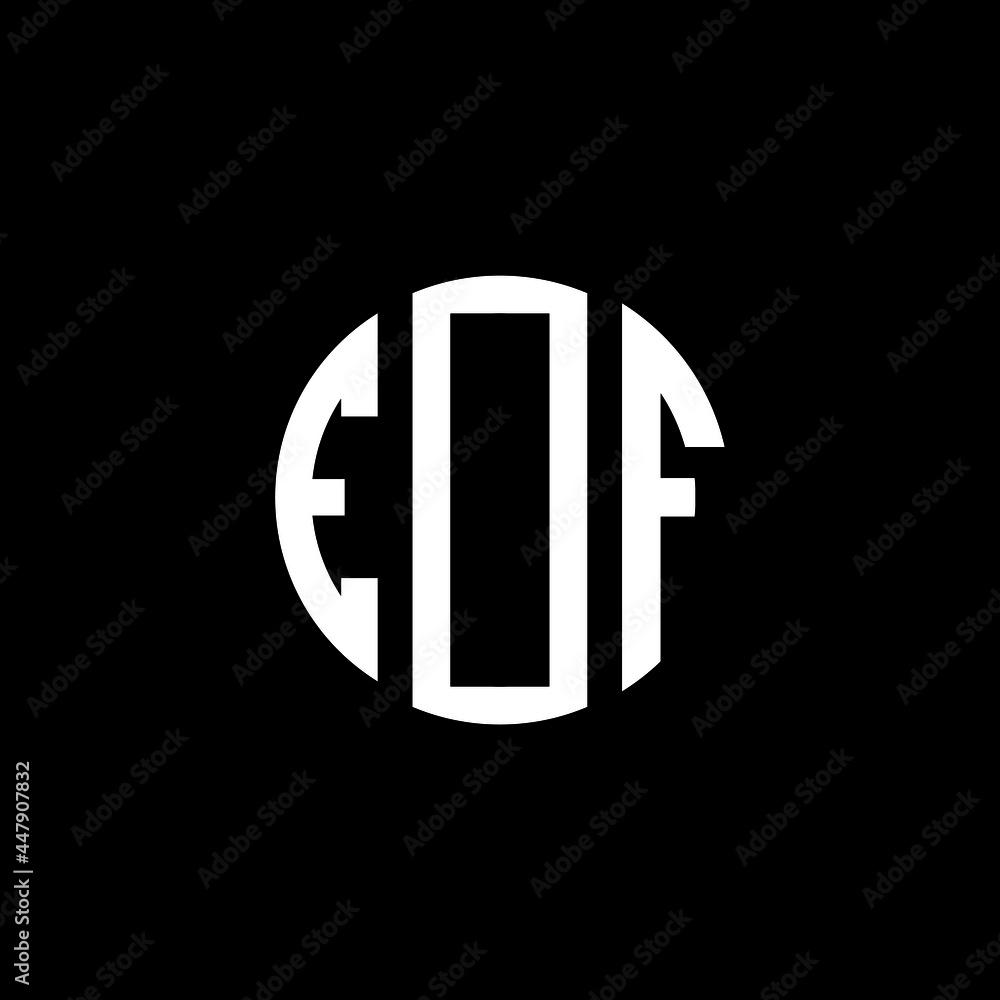 Vecteur Stock EDF letter logo design. EDF letter in circle shape. EDF ...