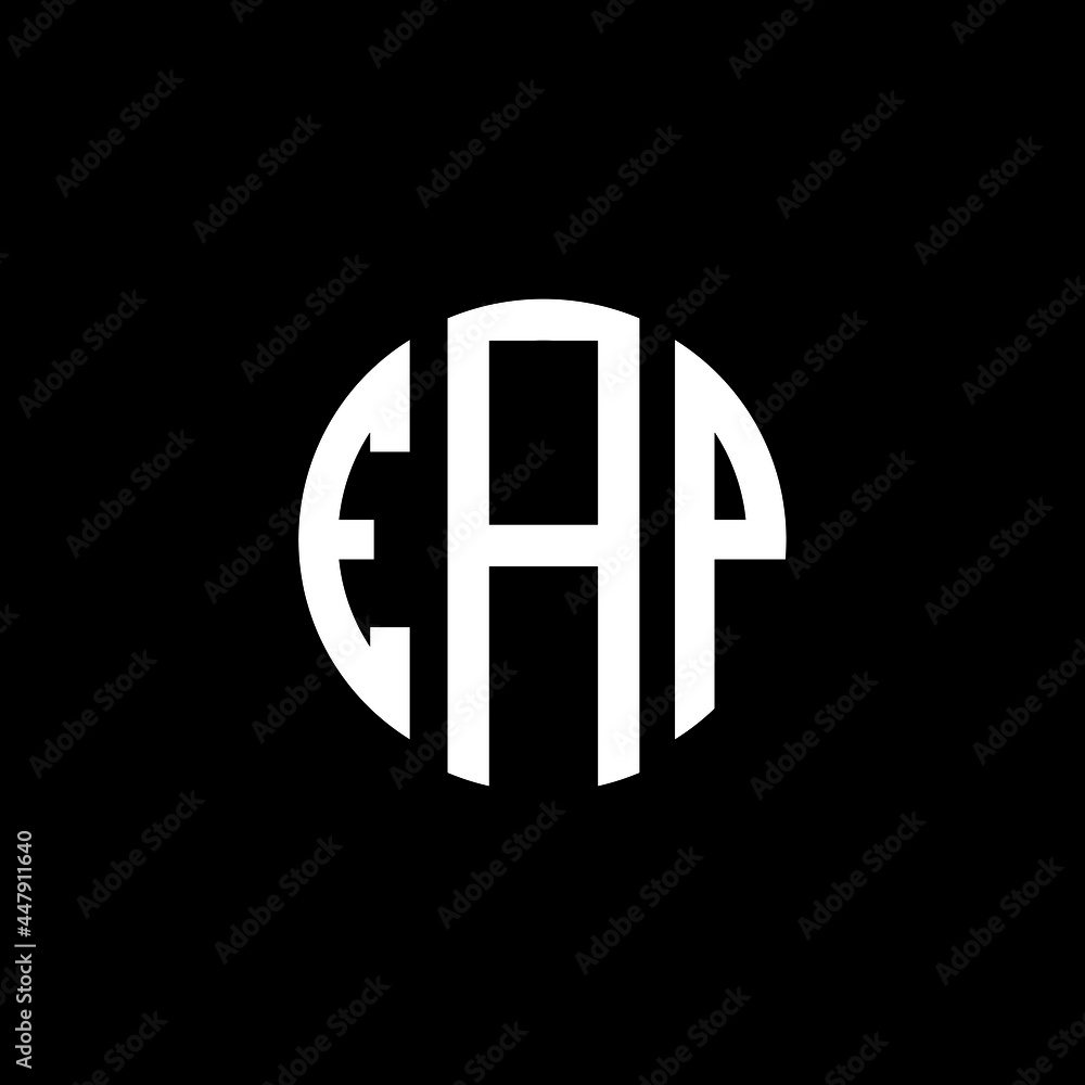 ERP letter logo design. ERP letter in circle shape. ERP Creative three ...
