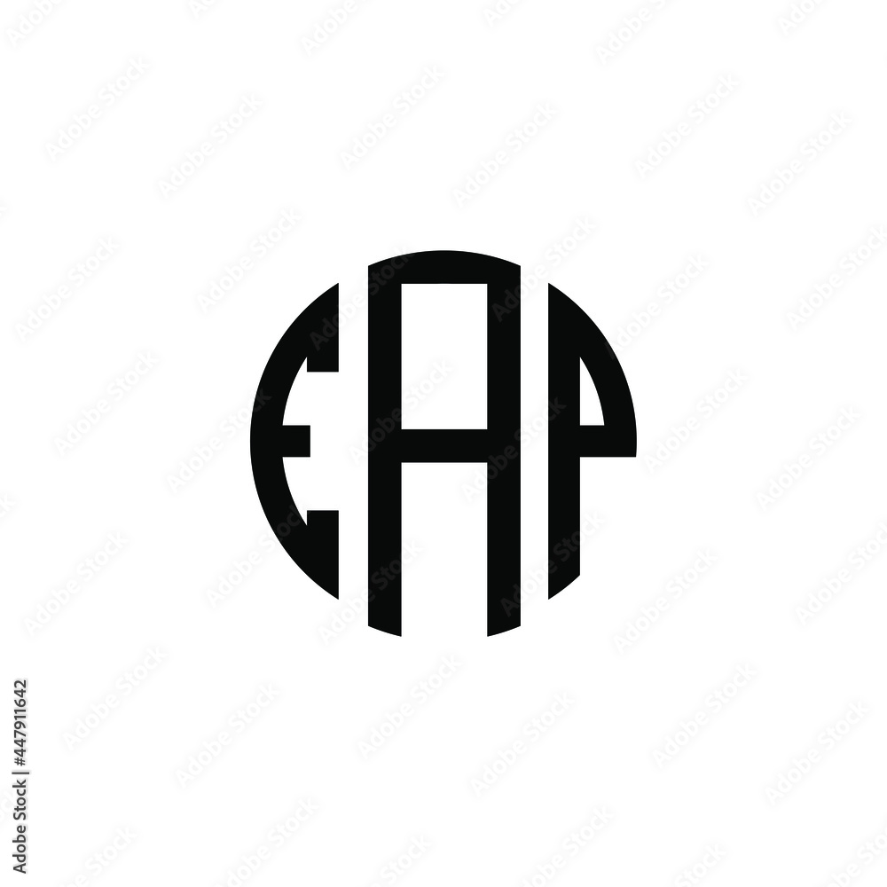 ERP letter logo design. ERP letter in circle shape. ERP Creative three ...