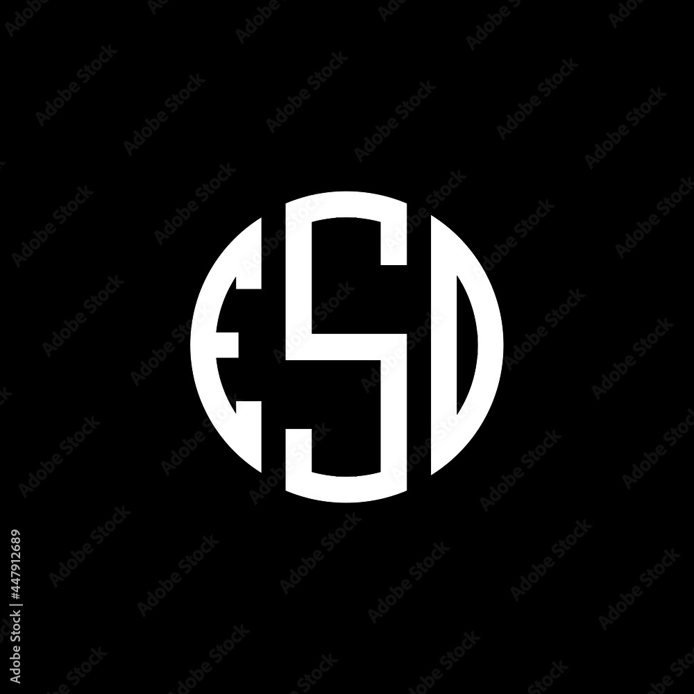 ESO letter logo design. ESO letter in circle shape. ESO Creative three ...