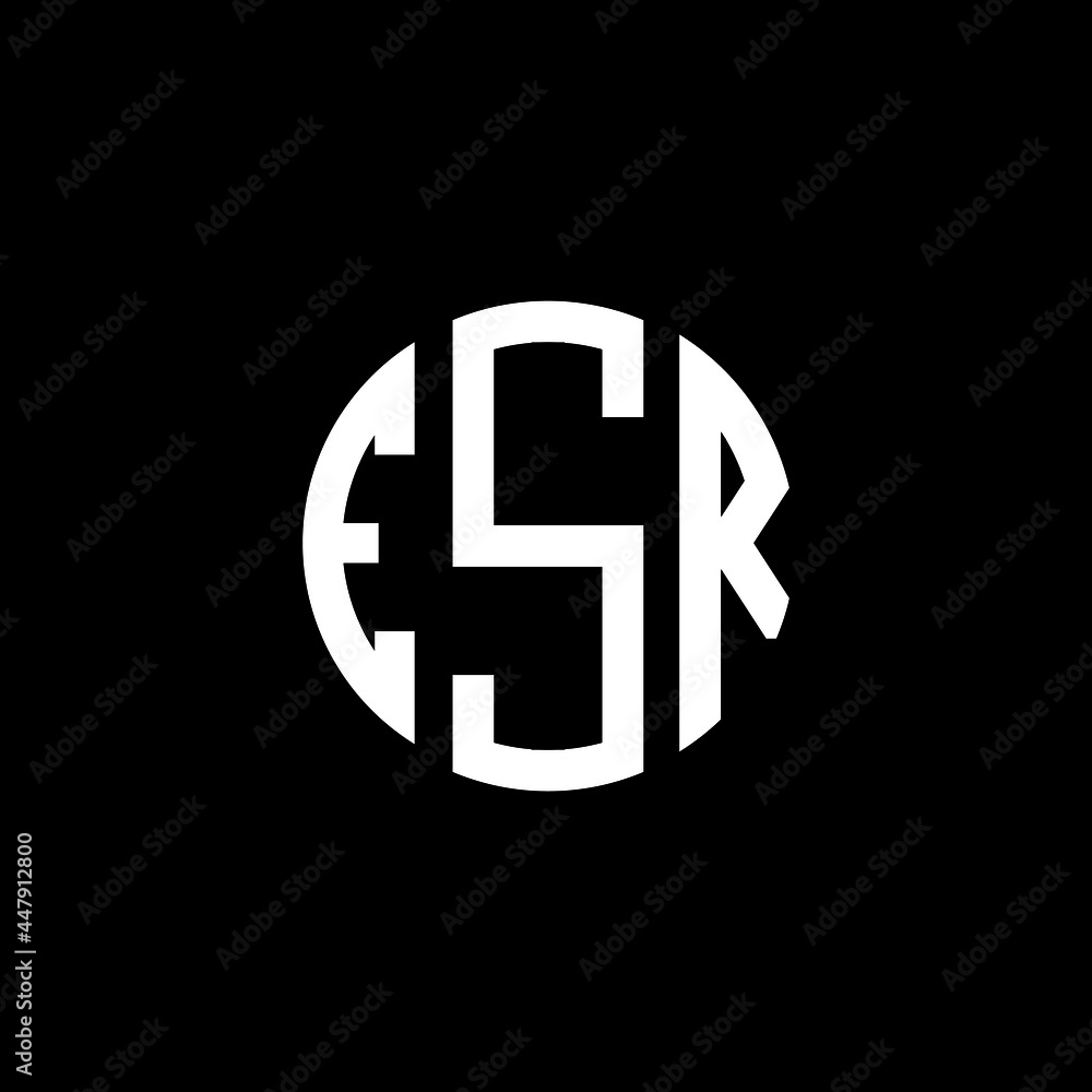 Vecteur Stock ESR letter logo design. ESR letter in circle shape. ESR ...