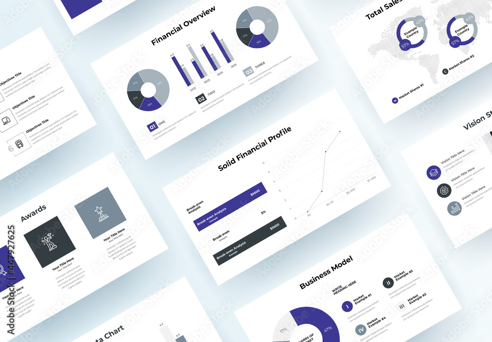 Annual Report Presentation Layout Stock Template | Adobe Stock