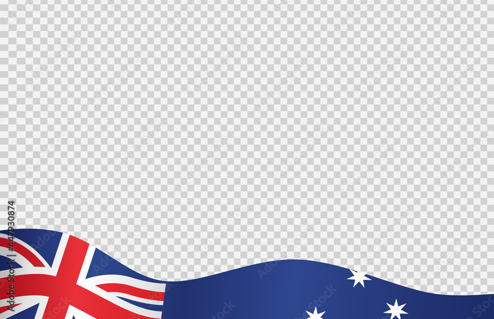 Waving flag of Australia isolated on png or transparent background ...