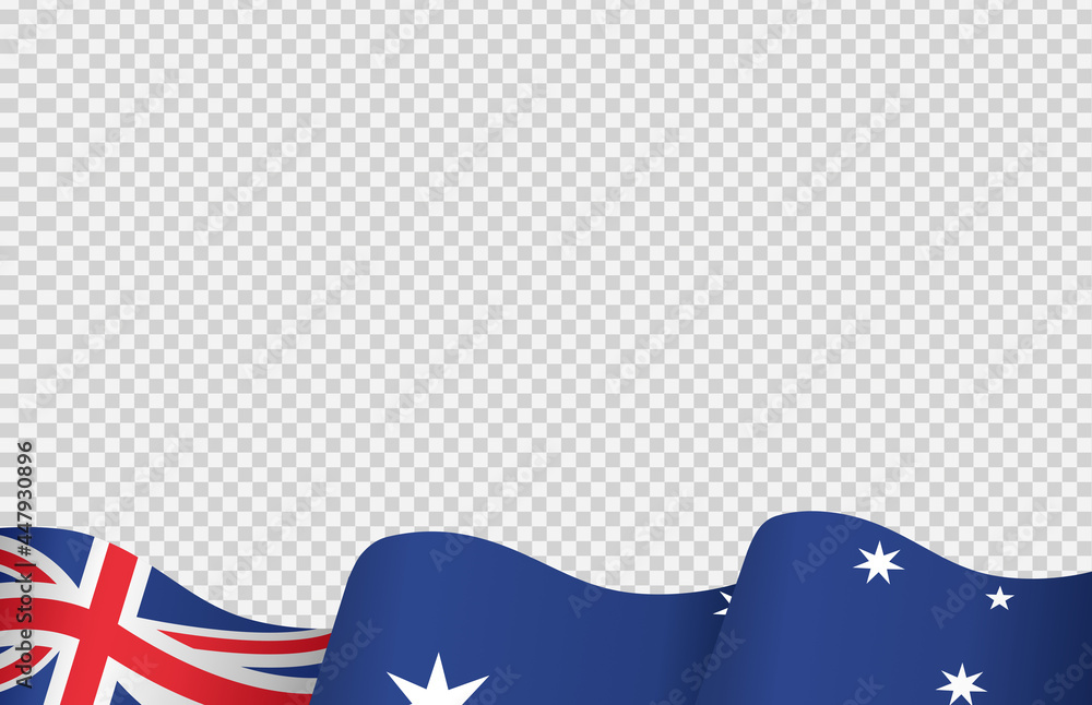 Waving flag of Australia isolated on png or transparent background ...