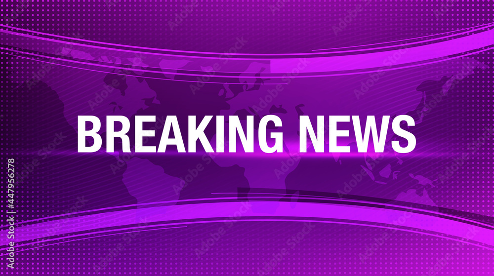 Modern Breaking News Latest Purple Color Background with World map and ...