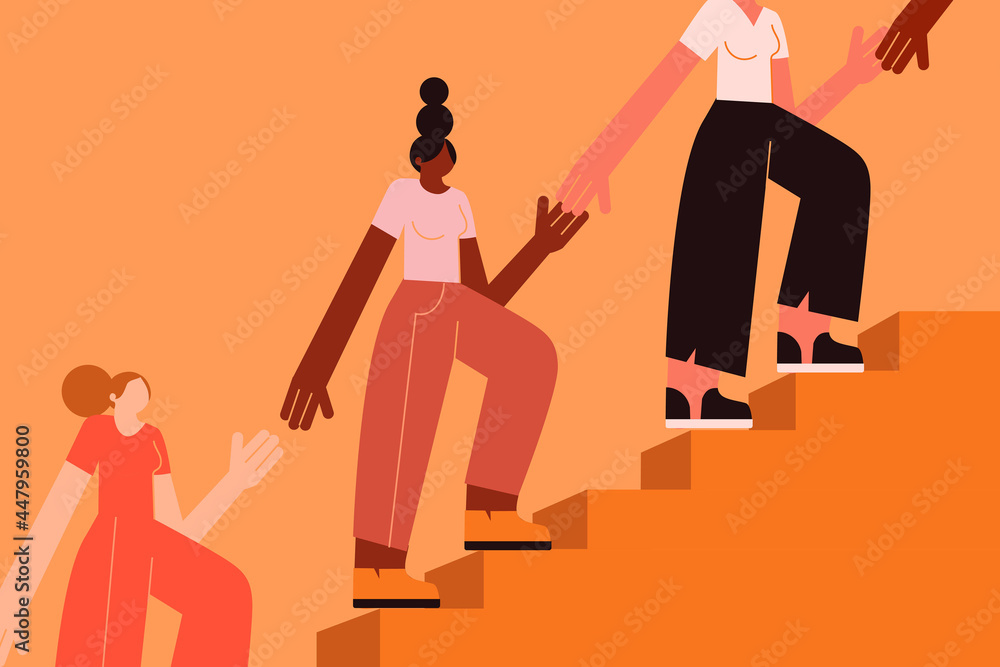 Women supporting women, helping each other make their way to the top ...