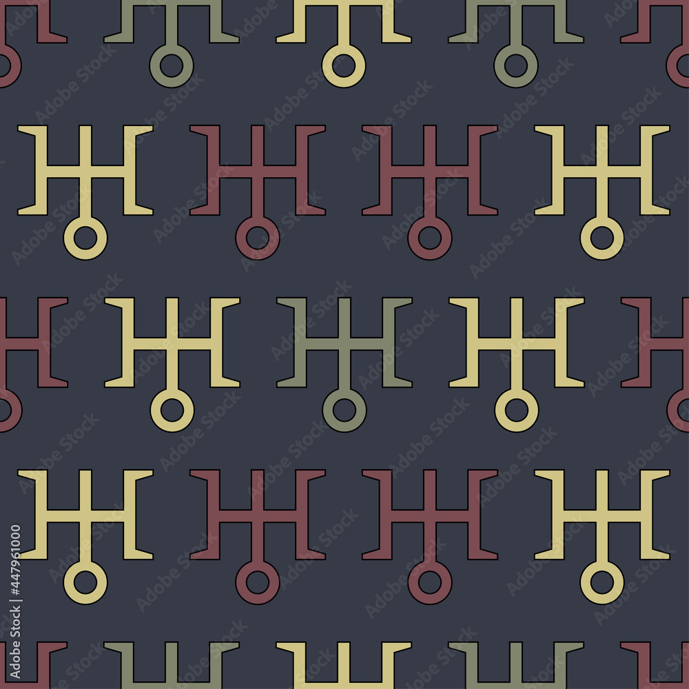 Uranus symbol. Seamless pattern astronomical symbol of the planet ...