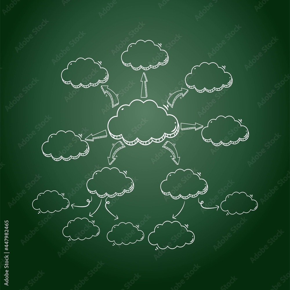 process diagram, sketched diagram, mind mapping, vector design Stock ...