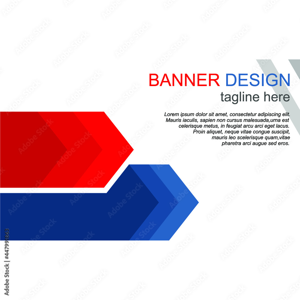 red and blue arrow banner design image Stock Vector | Adobe Stock