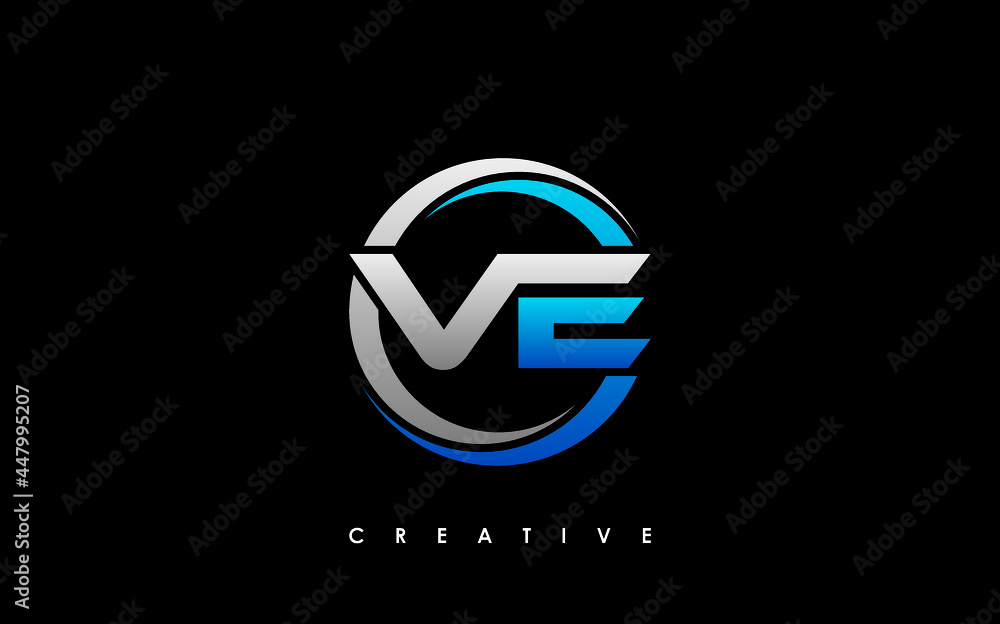 VE Letter Initial Logo Design Template Vector Illustration Stock Vector ...