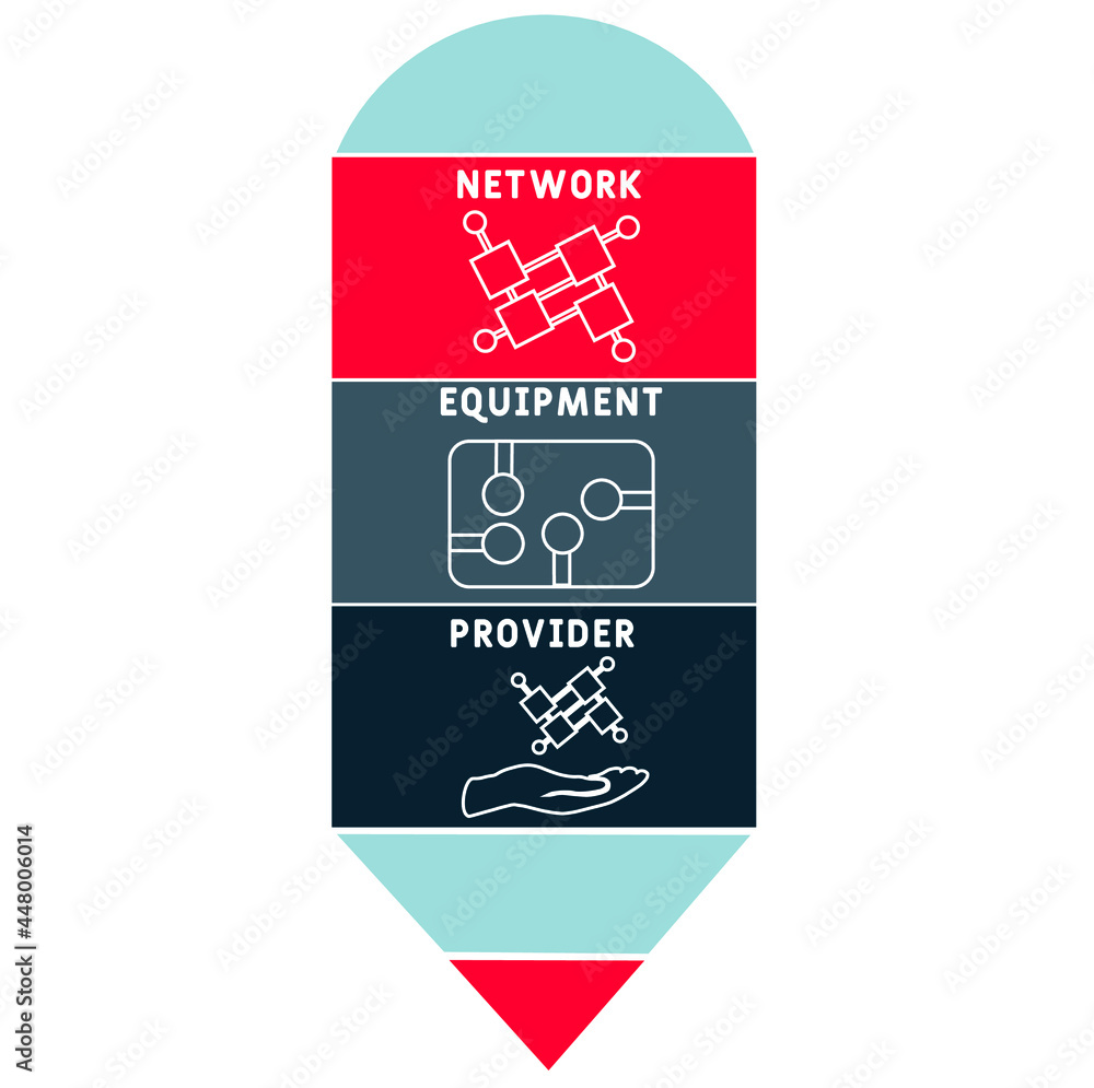 NEP - Network Equipment Provider acronym. business concept background ...